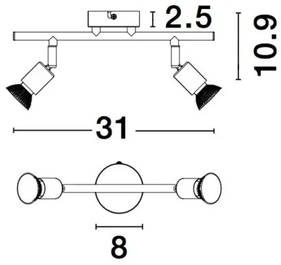 Designové bodové svítidlo Lup 31 černé