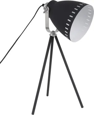 Stolní lampa Lash II, stříbrná/černá