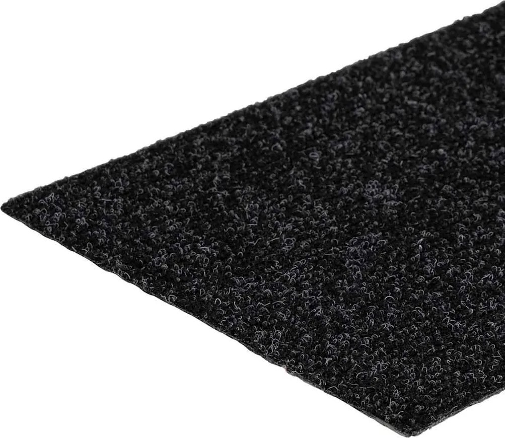 Schodové rohože samolepicí 30 ks 76 x 20 cm černé obdélníkové 3365723
