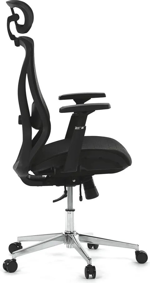 Kancelářská židle KA-S258 BK, synchronní mechanismus, černá síťovina (71 x 65) cm