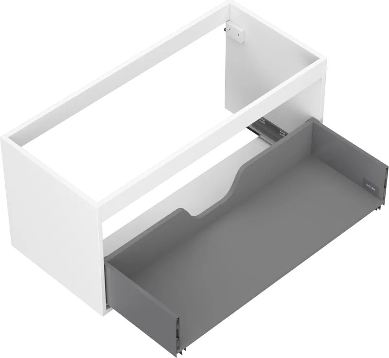 Mexen Box-A, závěsná skříňka 100 cm, 1 zásuvka, bílá matná, 91AX0-1000-470-1-01
