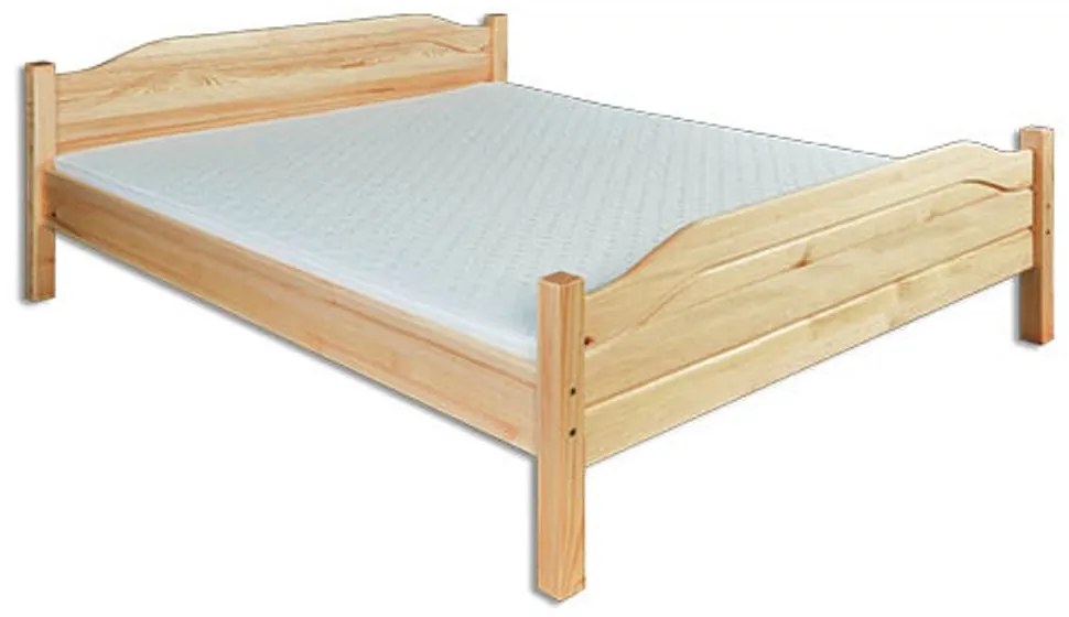 Drewmax Borovicová postel LK101 140 x 200 cm - šedé