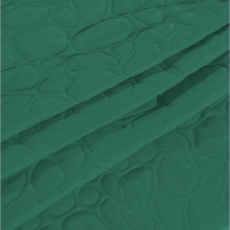 Zelený přehoz na postel STONE Rozměr: 200 x 220 cm