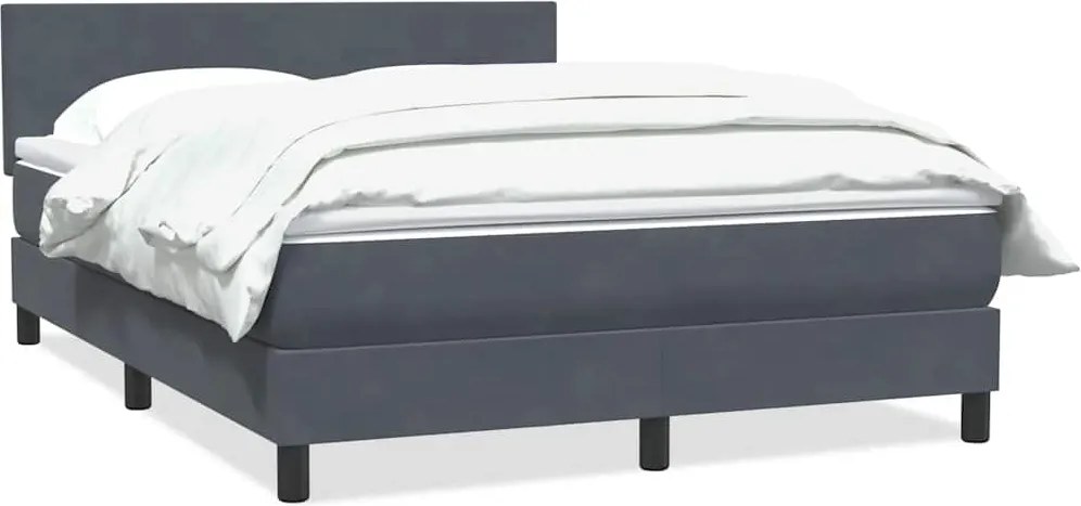 Box spring postel s matrací tmavě šedá 160x210 cm samet 3316024