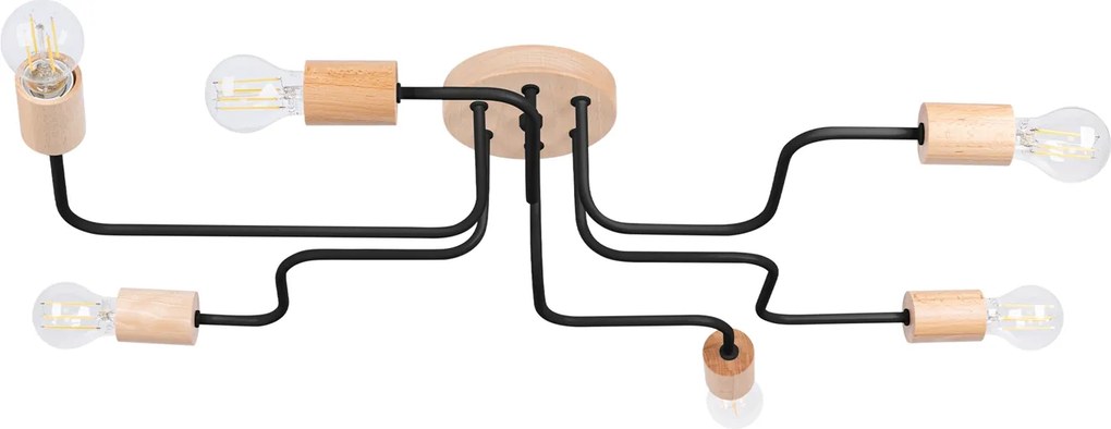 Sollux Lighting Lustr TIMBO 6 černý