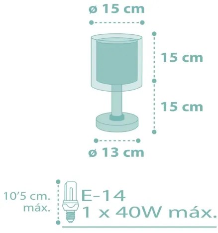Dalber 41001H - Dětská lampička DOTS 1xE14/40W/230V
