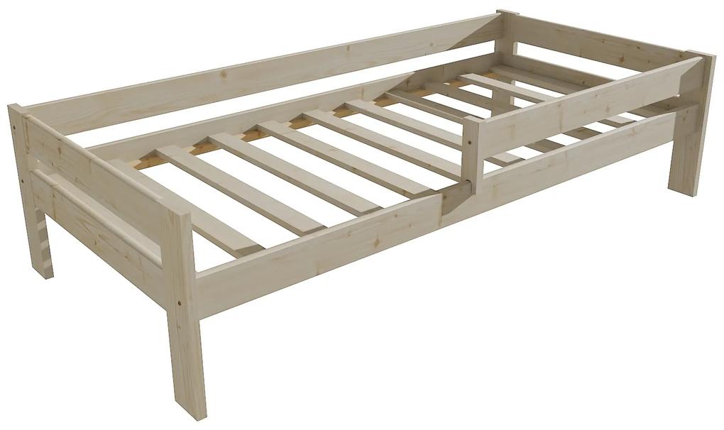 Vomaks Dětská postel se zábranou VMK006C KIDS Rozměr: 80 x 180 cm, Barva: surové dřevo