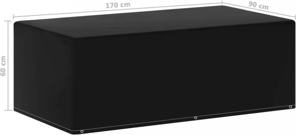 Plachta na zahradní nábytek PE černá Dekorhome ø 205x90 cm