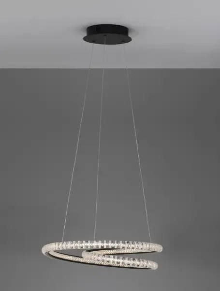 LED lustr Ginevra 48 černé
