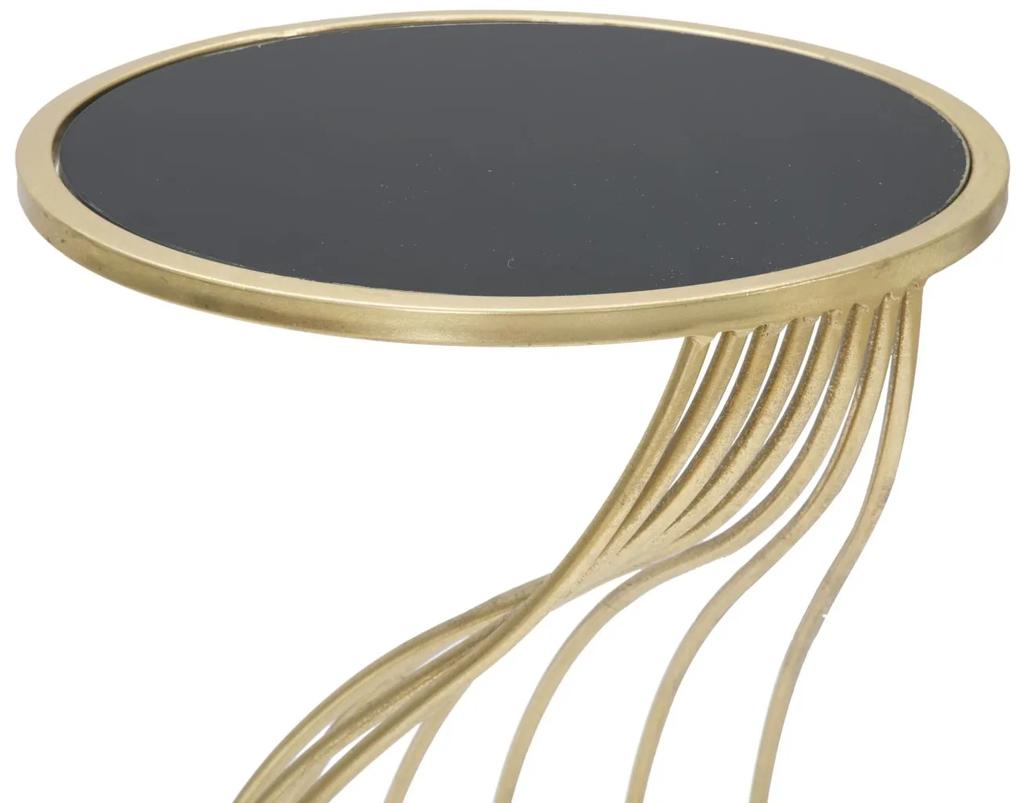 Odkládací stolek na telefon Mauro Ferretti Ganeto S, 35x60 cm, zlatá/černá