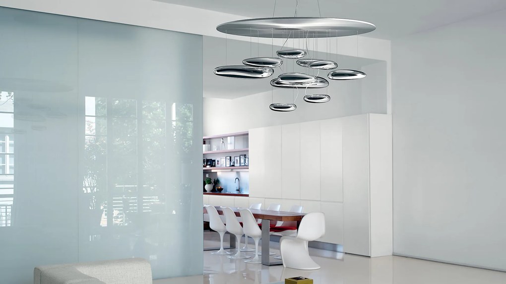 Artemide Mercury soffitto LED, stropní designové svítidlo, 62W LED 2700K, prům. 110cm