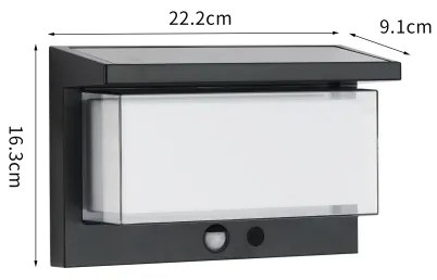 Brilagi - LED Solární nás. svítidlo se senz. SUN LUME LED/10W/3,7V 4000 mAh IP44