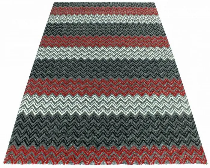 Moderní koberec ZIG ZAG red 160x220