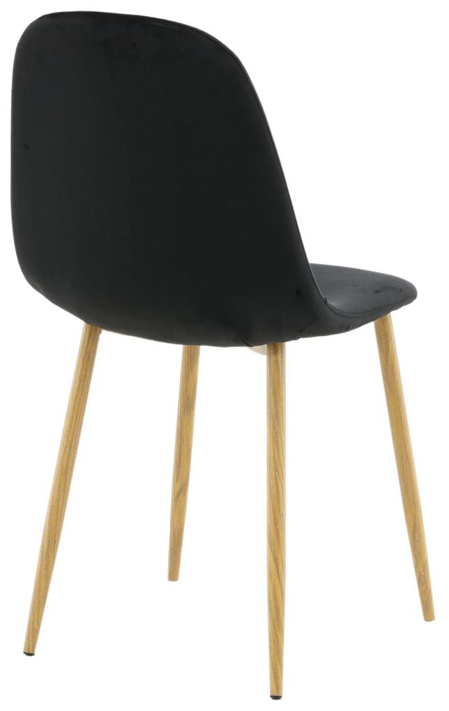 Jídelní židle Polar, 2ks, černá, S44xD54xV87