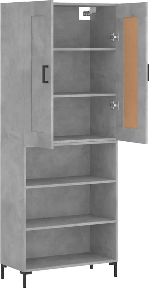 Skříň highboard betonově šedá 69,5x34x180 cm kompozitní dřevo 3200069