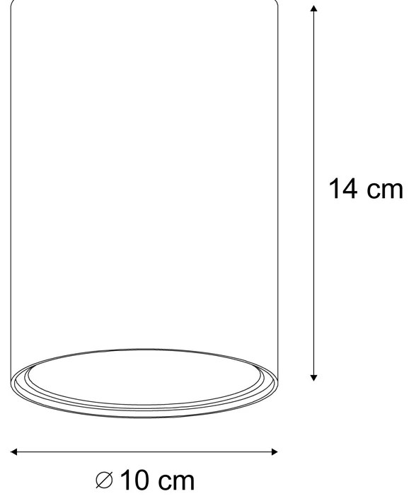 Moderní zapuštěné bodové svítidlo béžové GU10 50 mm kulaté - Deep