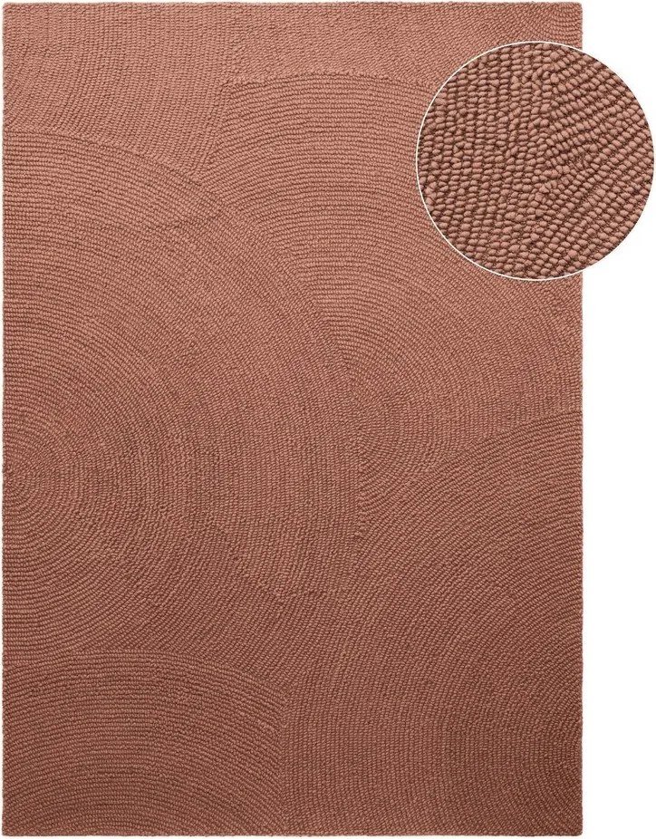 Ručně tkaný vlněný koberec v terakotové barvě 80x150 cm Calmio – Hanse Home
