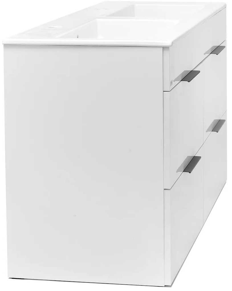 JIKA Cube skříňka s dvojumyvadlem 120 cm, bílá, H4536621763001