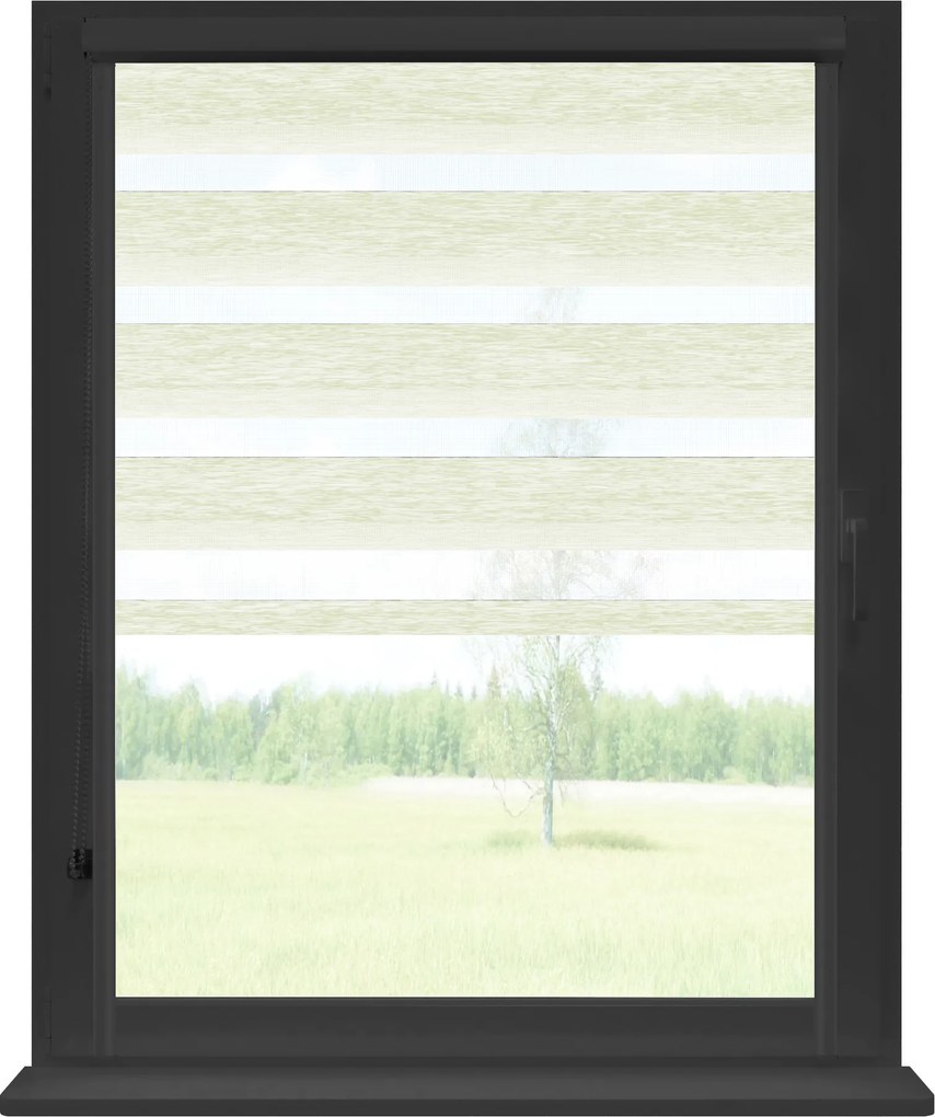 Dekodum Roleta den a noc v antracitové kazetě premium, barva látky Olivový Šířka (cm): 83, Výška (cm): Standardní (do 150 cm), Strana mechanismu: Práva