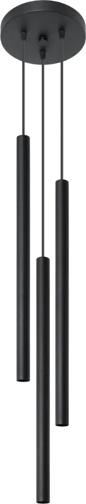 Sollux Lighting Závěsné svítidlo PASTELO 3P černé
