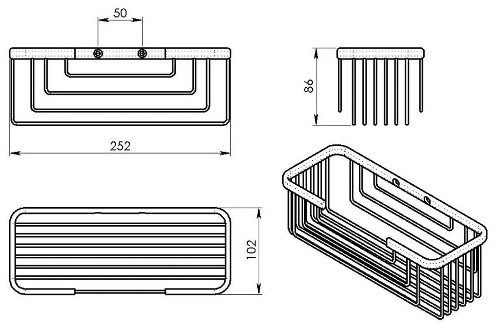 GEDY 2419-14 Smart police, 25,2 x 8,6 x 10,2 cm, černá mat