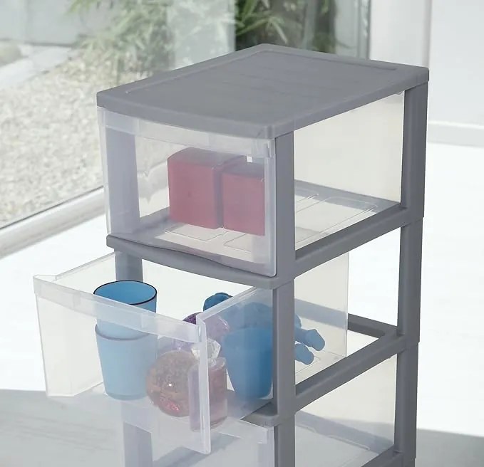 SUNDIS Úložný box se 3 zásuvkami, antracit, OFFICEMIX - MAXI