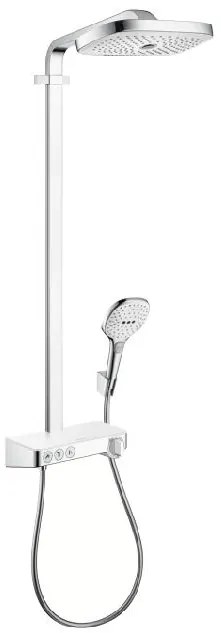 Hansgrohe Raindance Select E - Sprchový set Showerpipe 300 s termostatem ShowerTablet Select, 3 proudy, bílá/chrom 27127400