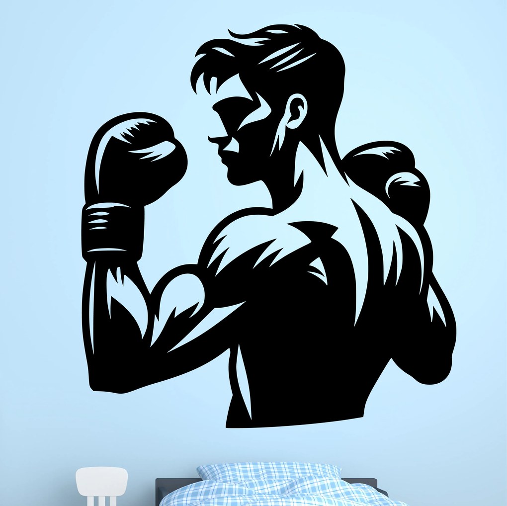 Živá Zeď Samolepka na zeď Boxer Barva: černá