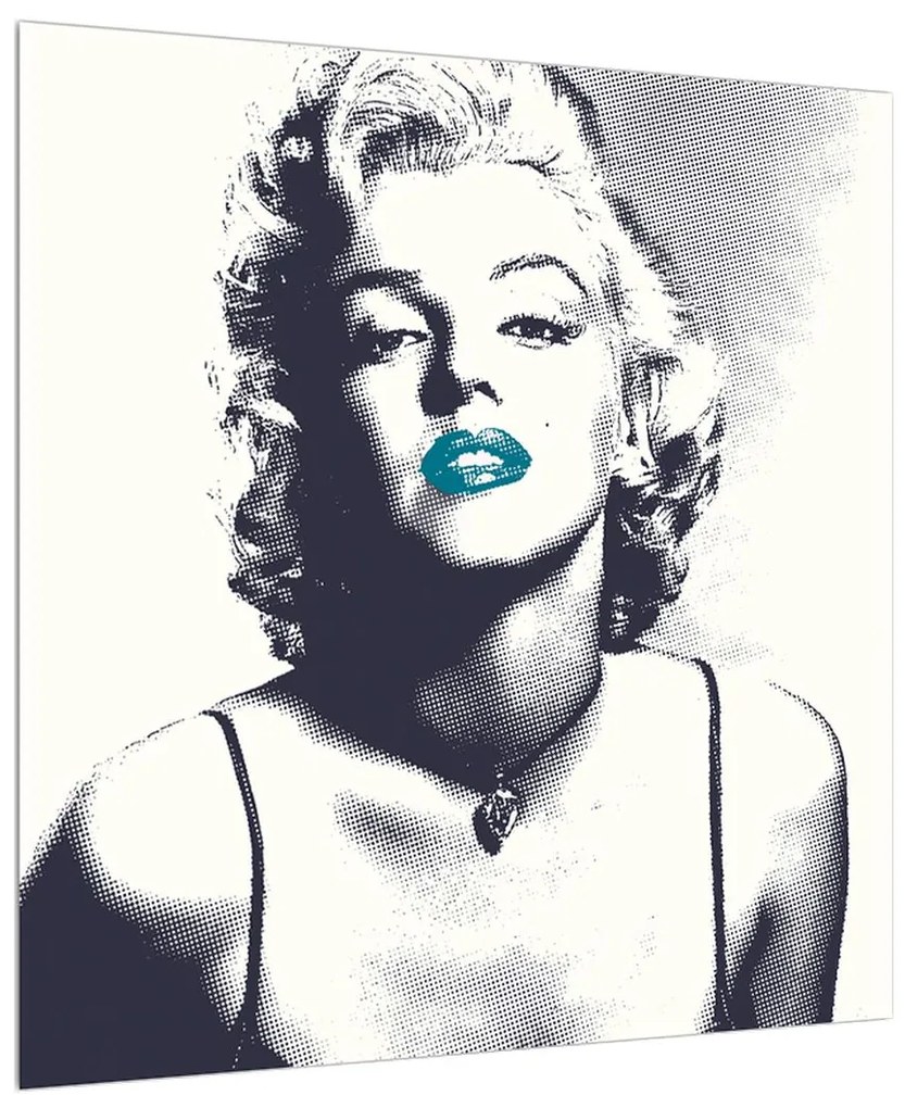 Obraz Marilyn Monroe s modrými rty (50x50 cm)