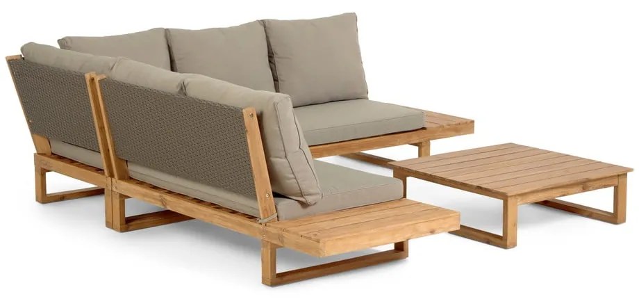 Hnědý zahradní lounge set pro 5 osob Flaviina – Kave Home