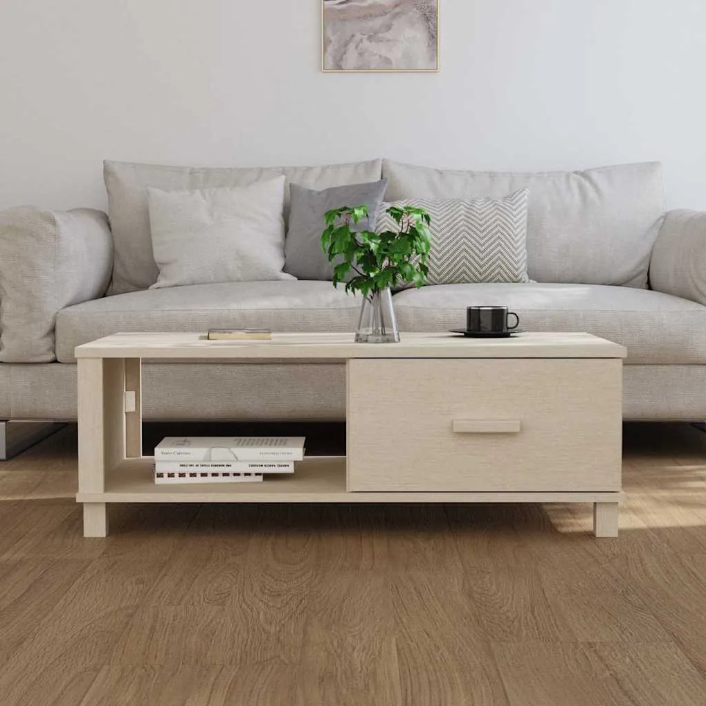 Konferenční stolek HAMAR medově hnědý 100x55x35 cm borovice 340452