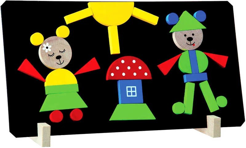 DETOA Puzzle medvědi magnetické  * DŘEVĚNÉ HRAČKY * dt12907