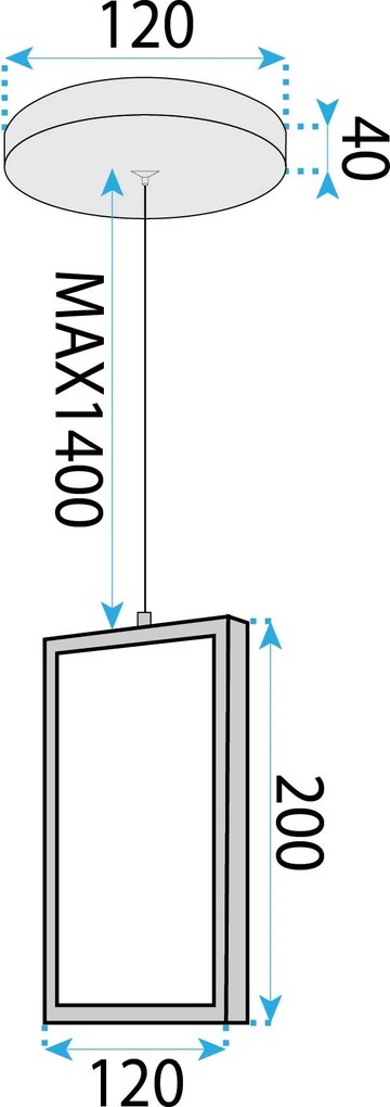 Toolight Závěsné stropní LED osvětlení LHJ083-1CP černé