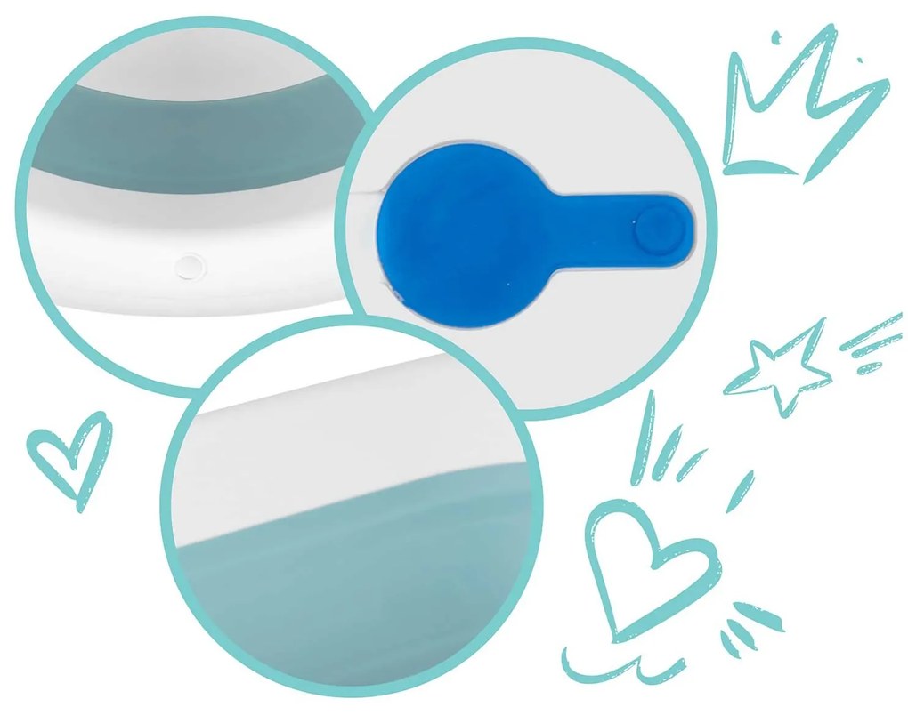 Ricokids Dětská vanička s teploměrem RK-282 bílá a modrá
