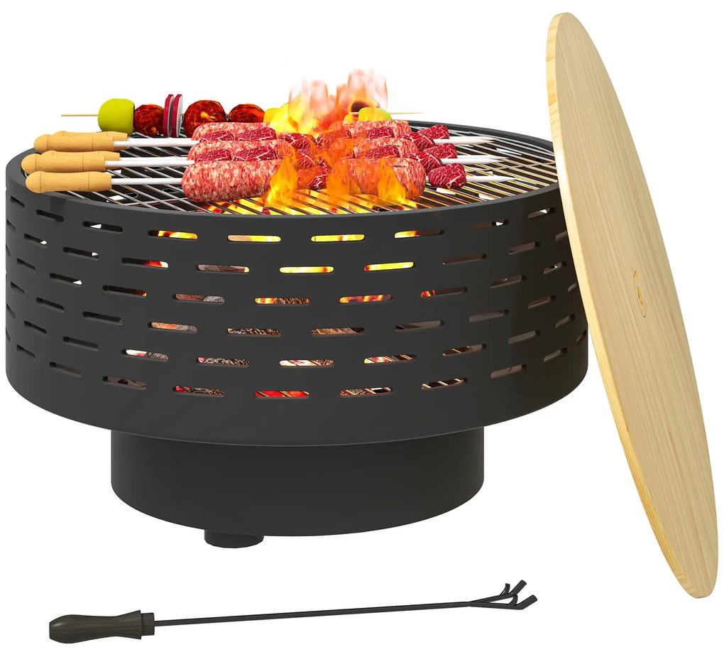 Přenosné ohniště 3v1, průměr 60 cm, antracit 842-375V00CG
