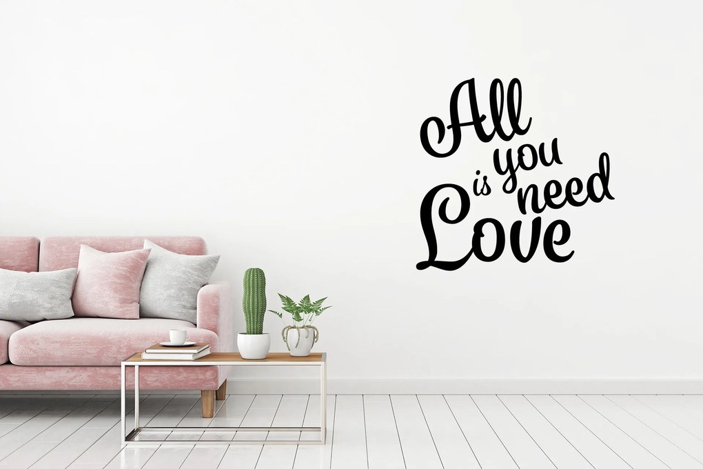 Samolepka na zeď All you need Barevná varianta: Černá, Velikost (šířka x výška): 30x30cm