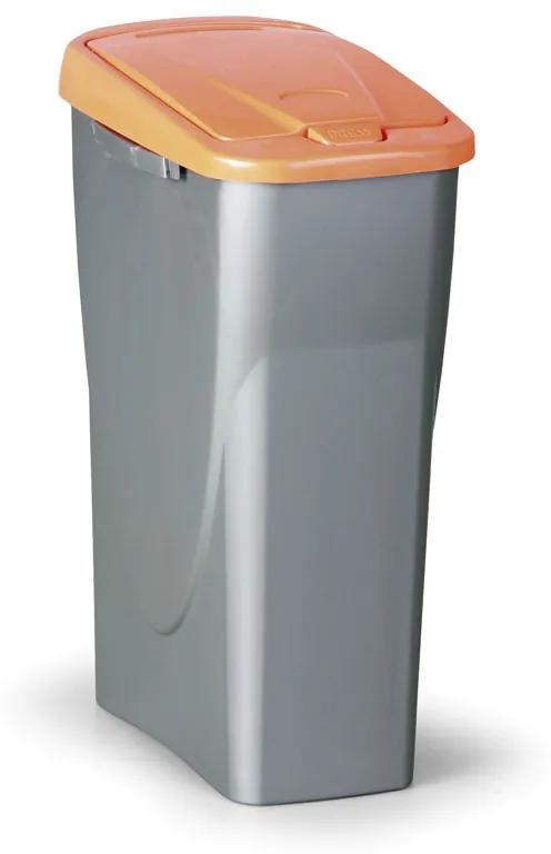 B2B Partner Odpadkový koš (š x h x v): 21,5 x 36 x 51 cm, 25 l, víko: oranžové