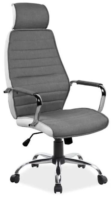 Kancelářská židle Q-035, 59x121x52, šedá/bílá