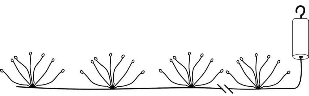Světelný LED řetěz Star Trading Dew Drop Flower, délka 2,1 m