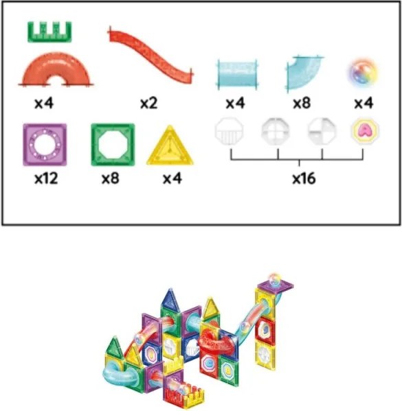 Magnetická stavebnice 66 dílů SPRINGOS KG0063