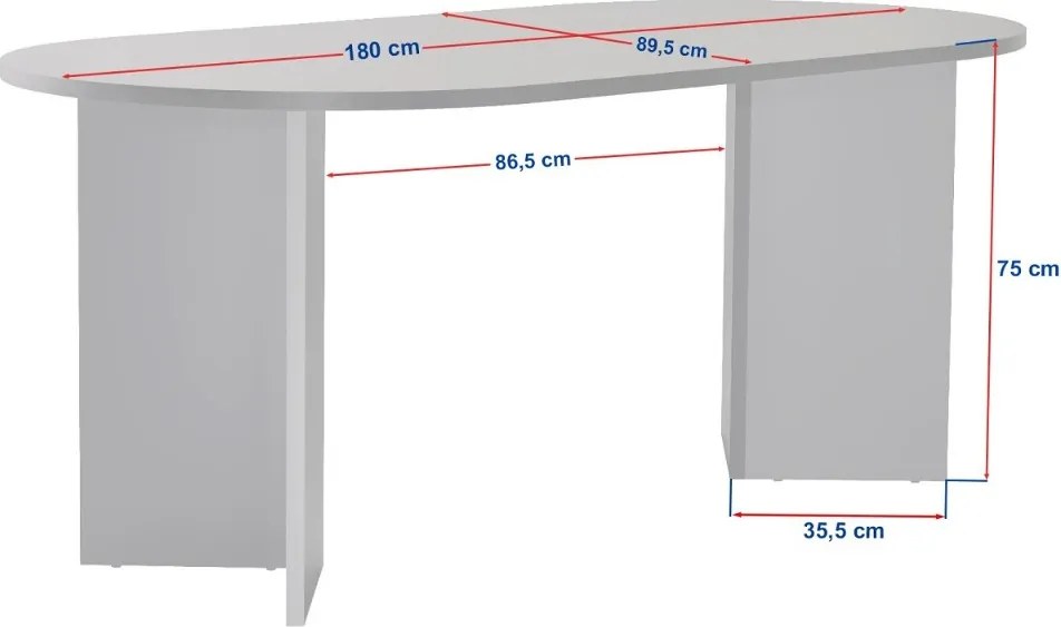 Designový jídelní stůl Zaramama 180 cm vzor ořech