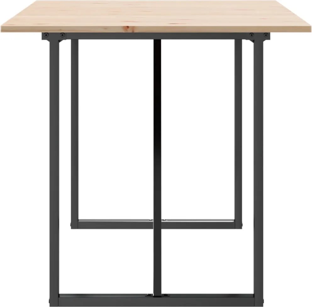 Jídelní stůl s O rámem 160 x 80 x 75 cm borové dřevo a ocel 3282677