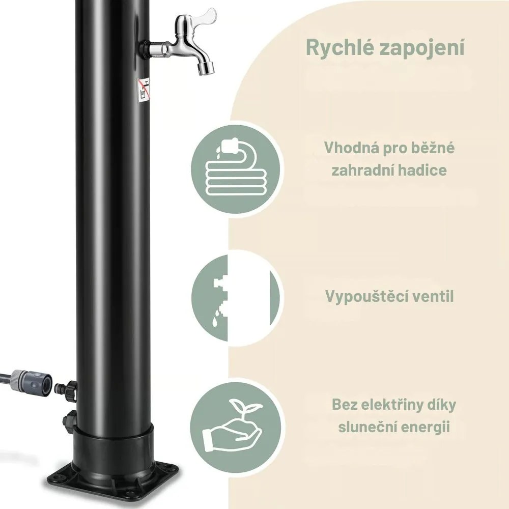 Solární sprcha BOW, 20 l, černá Monzana