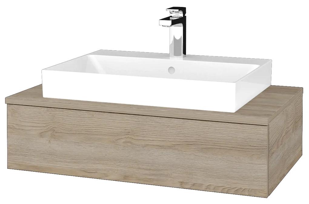 Dřevojas Koupelnová skříňka MODULE SZZ 80 Varianta: N01 Bílá lesk / D01 Beton