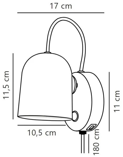 DFTP by Nordlux - Nástěnné bodové svítidlo ANGLE 1xGU10/25W/230V bílá