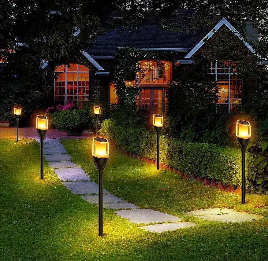 BERGE LED venkovní solární lampa pochodeň - 65cm