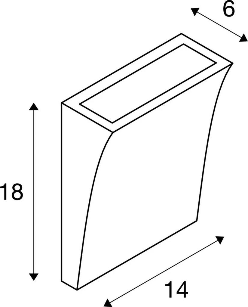 LA 1000342 DELWA WIDE LED venkovní nástěnné svítidlo 3000K 100° antracit IP44 - BIG WHITE (SLV)