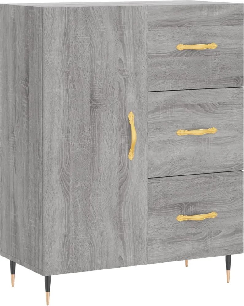 Skříň highboard šedá sonoma 69,5 x 34 x 180 cm kompozitní dřevo 3195889