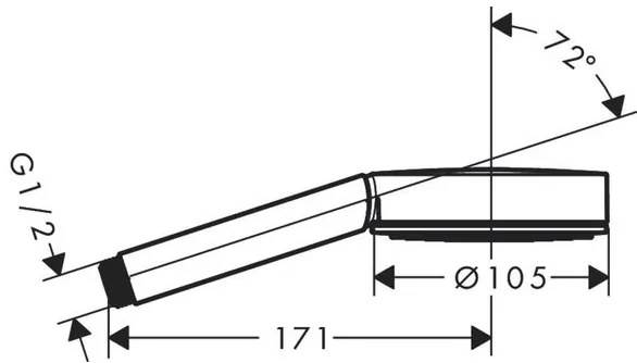 Hansgrohe Pulsify S Ruční sprcha 10,5 cm s EcoSmart, bílá mat 24121700