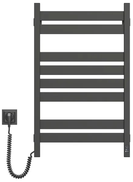 Koupelnový žebříkový radiátor s term. LARGO 432W/230V 80,6 cm IP44 černá levá